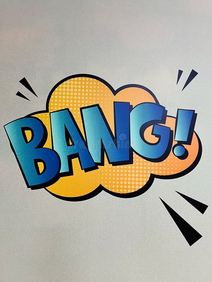 Colorful Comic Style Illustration with Graphic Text Bang Explosion ...