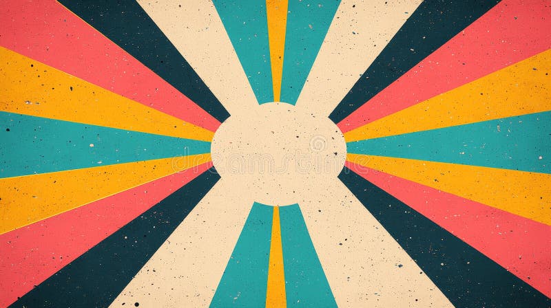 Colorful Comic Style Pattern with Radiating Stripes and Vintage Texture ...