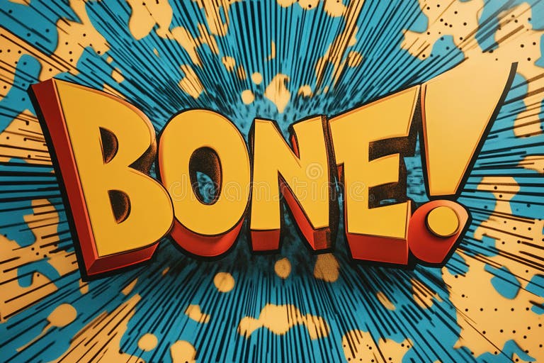 Colorful Comic-style Text with the Word BONE! in Bold Letters. the ...