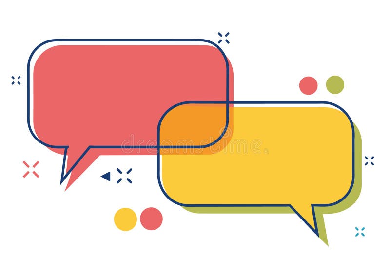 Colorful Communication Speech Bubbles. Stock Vector - Illustration of ...