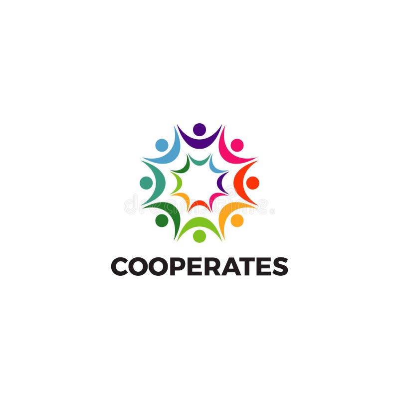 Colorful Community Logo Design Symbol Stock Illustration - Illustration ...