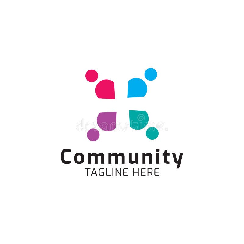 Colorful Community Logo Icon. Vector Illustration Stock Vector ...