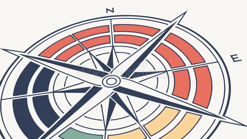 Colorful Compass Rose, Navigation and Direction Symbol, Vector Design ...