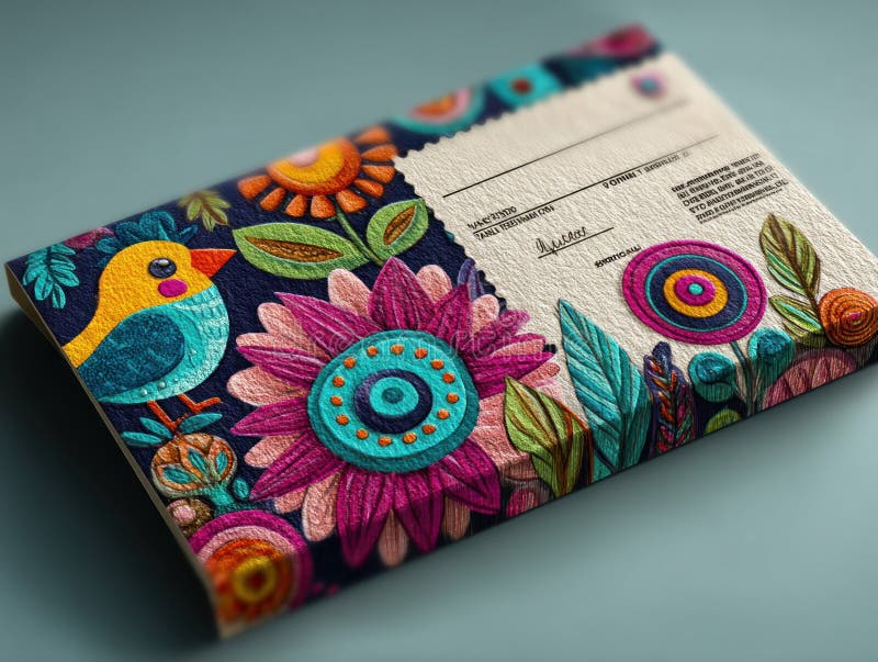 A Colorful Compliment Slip Designed for Positive Feedback Stock Photo ...