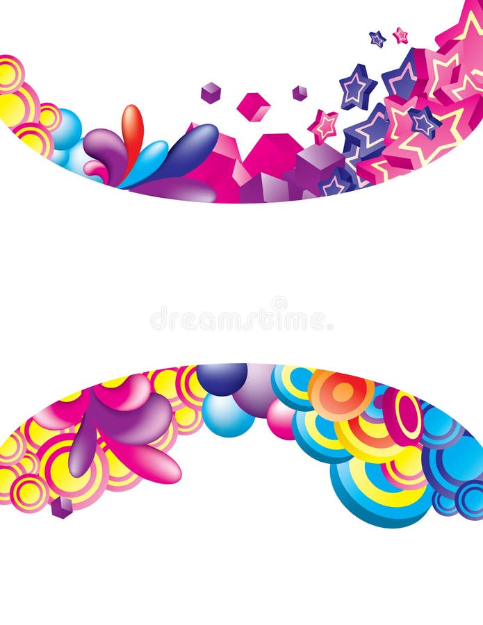 Colorful border shapes stock vector. Illustration of colors - 11118820