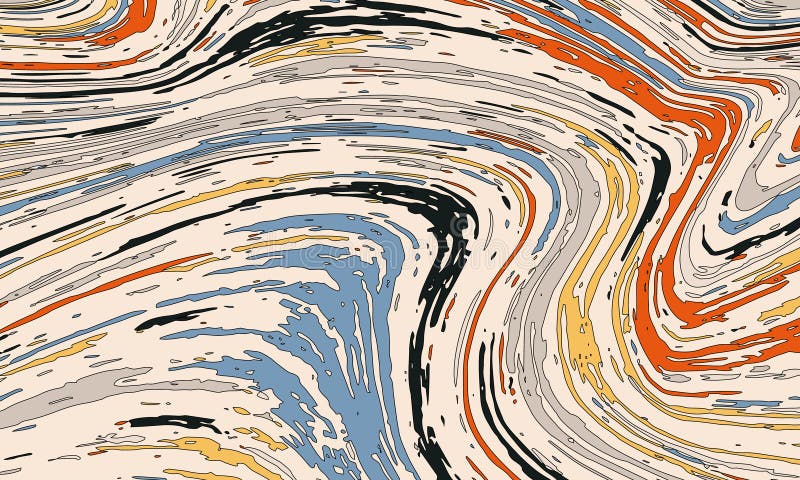 A Colorful Composition of Liquid Art. Dynamic Shapes Create a Vortex ...