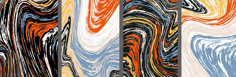 A Colorful Composition of Liquid Art. Dynamic Shapes Create a Vortex ...