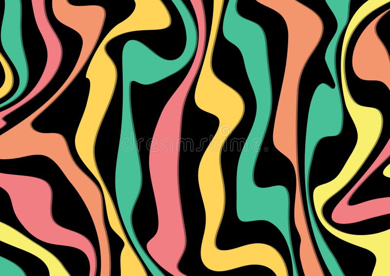 A Colorful Composition of Sinuous Lines Stock Vector - Illustration of ...