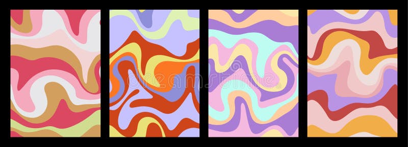A Colorful Composition of Sinuous Lines Stock Vector - Illustration of ...