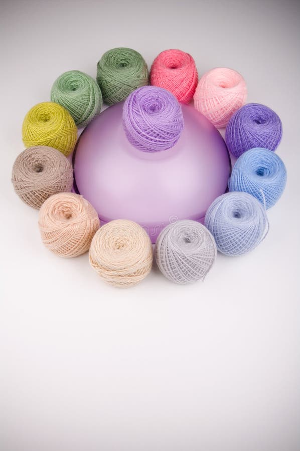 Colorful Composition of a Yarn Stock Image - Image of ball ...