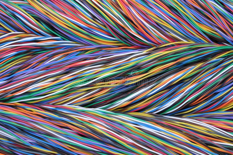 Colorful computer cables stock photo. Image of computer - 32972668