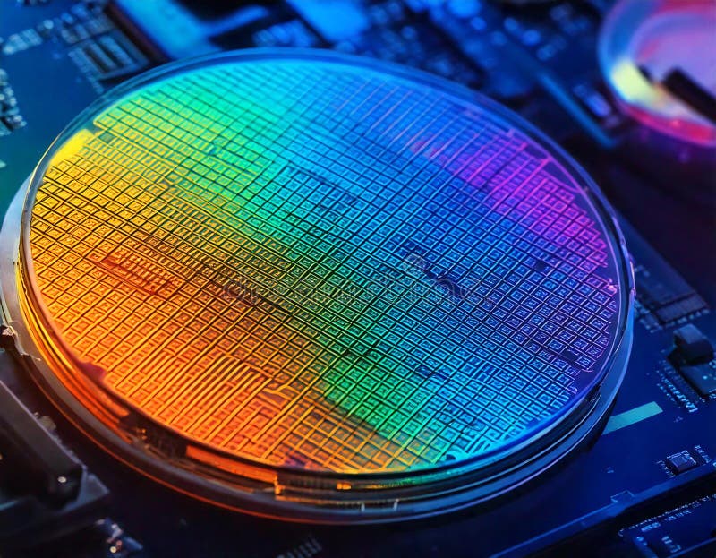 Colorful Computer Chip Blue Surface Stock Photos - Free & Royalty-Free ...