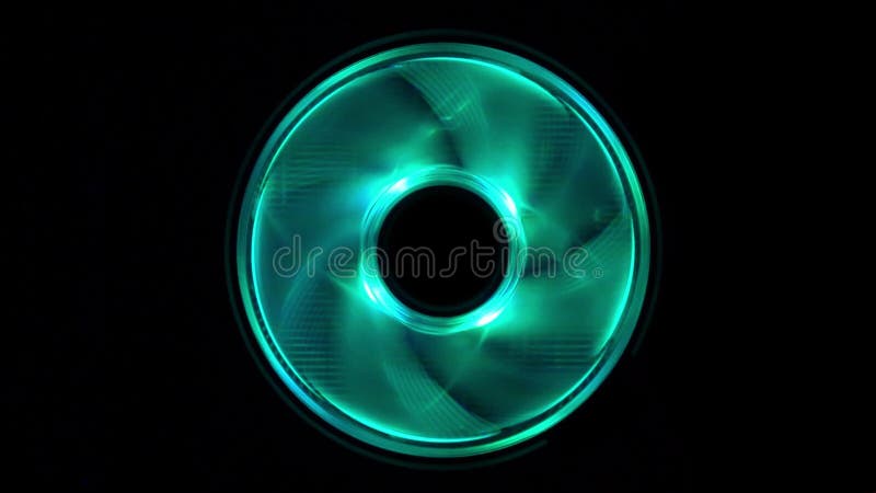 Colorful Computer Cooling Fan Spinning Stock Video - Video of circle ...