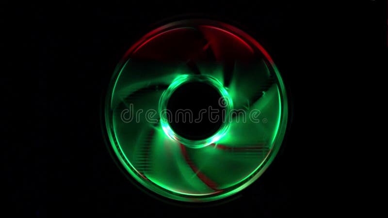 Colorful Computer Cooling Fan Spinning Stock Video - Video of circle ...
