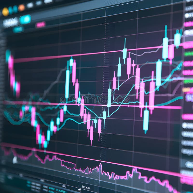 Colorful Computer Display of Financial Graphs, Creating a Dynamic Tech ...