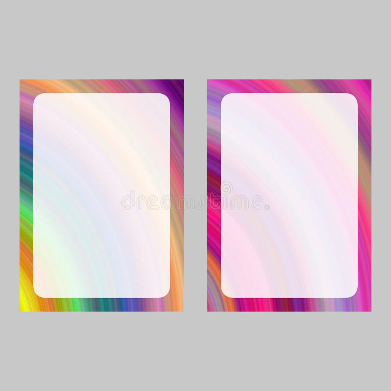 Colorful Computer Generated Art Frame Set Stock Vector - Illustration ...