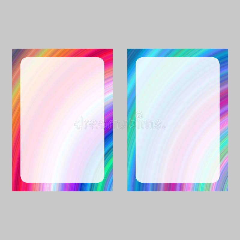 Colorful Computer Generated Art Frame Set Stock Vector - Illustration ...