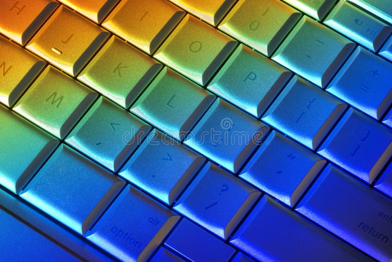Colorful Computer Keyboard stock image. Image of career - 5242521