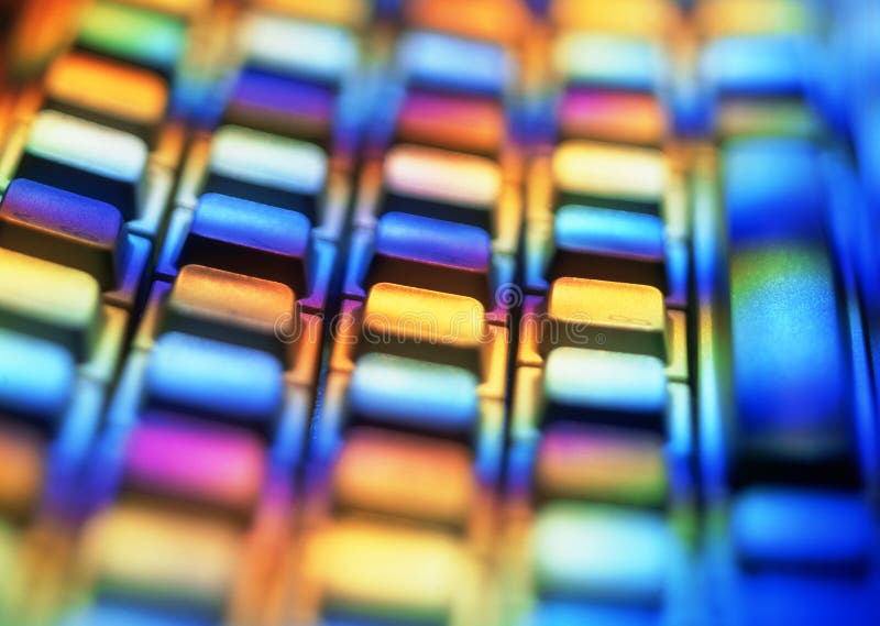 Colorful Computer Keyboard stock image. Image of career - 5242521