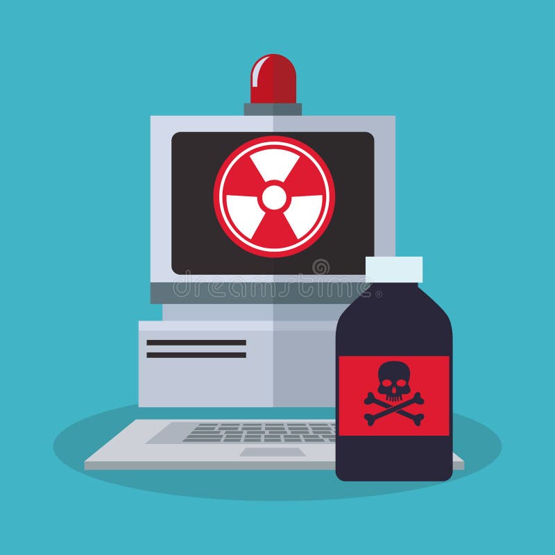 Colorful Computer and Laboratory Design Stock Vector - Illustration of ...