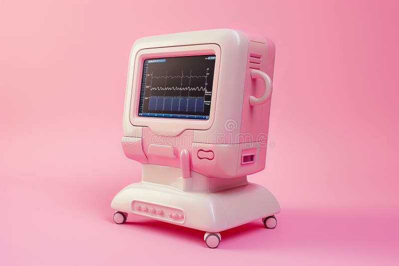 Colorful Computer Monitor with a Heart Monitor on it with Generative AI ...