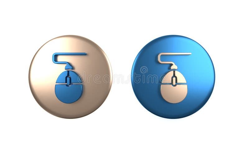 Colorful Computer Mouse Gaming Icon Isolated on White Background ...