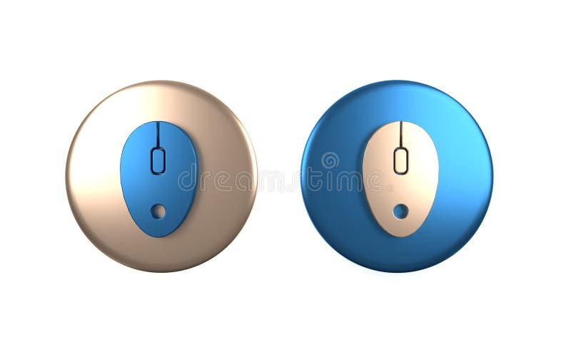 Colorful Computer Mouse Icon Isolated on White Background. Optical with ...