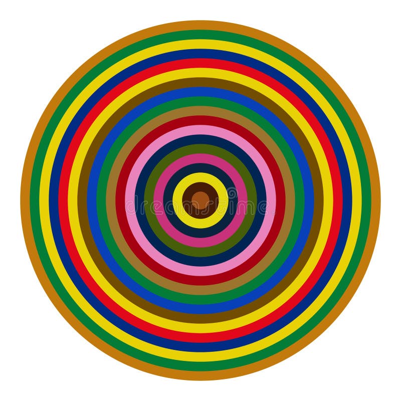 Colorful Concentric Circle Elements. Element for Graphic Web Design ...