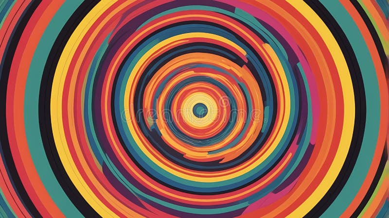 Colorful Concentric Circle Pattern Stock Image - Image of dynamic ...