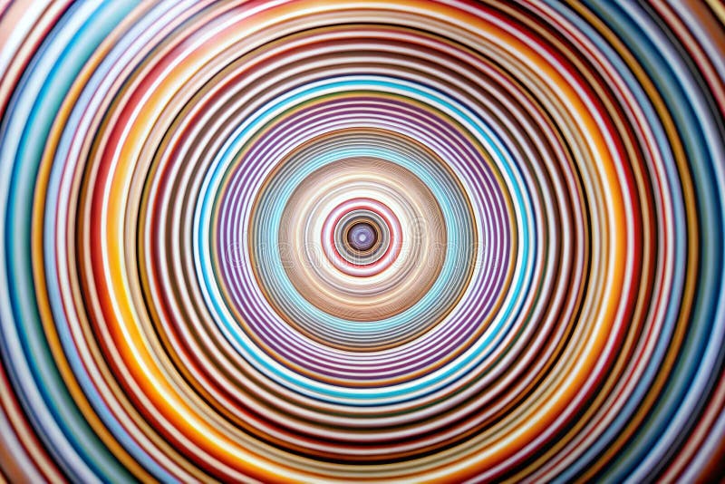 Colorful Concentric Circles Abstract Background Stock Illustration ...