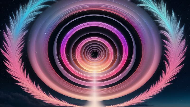 Colorful Concentric Circles with Light Rays in a Cosmic Setting at ...