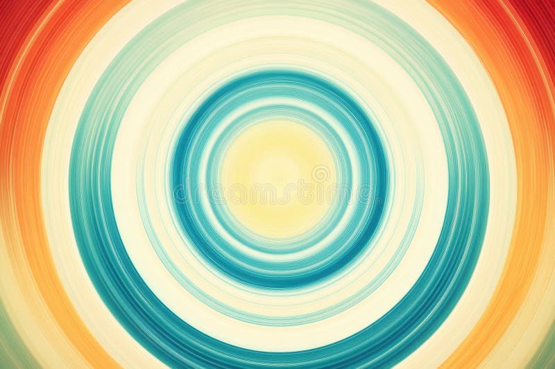 Colorful Concentric Circles Pattern Creating a Vibrant Abstract Design ...