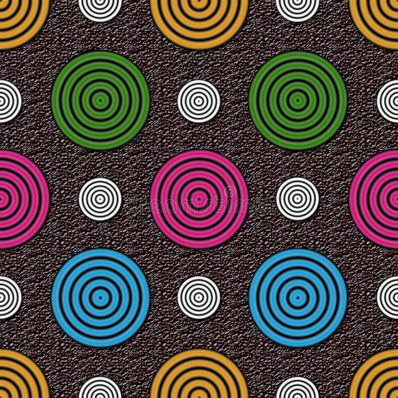 Colorful Concentric Circles and Rings Seamless Pattern Stock ...