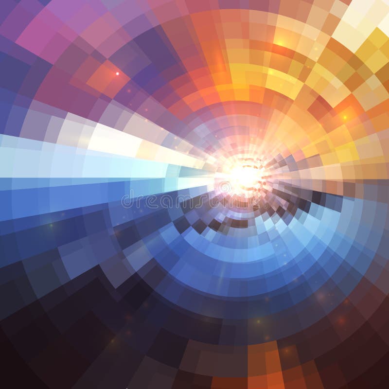 Colorful Concentric Rectangle Mosaic Background Stock Vector ...