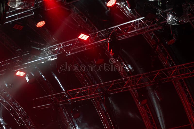 Colorful Concert Lighting. Rays of Light from Concert Lighting on a ...
