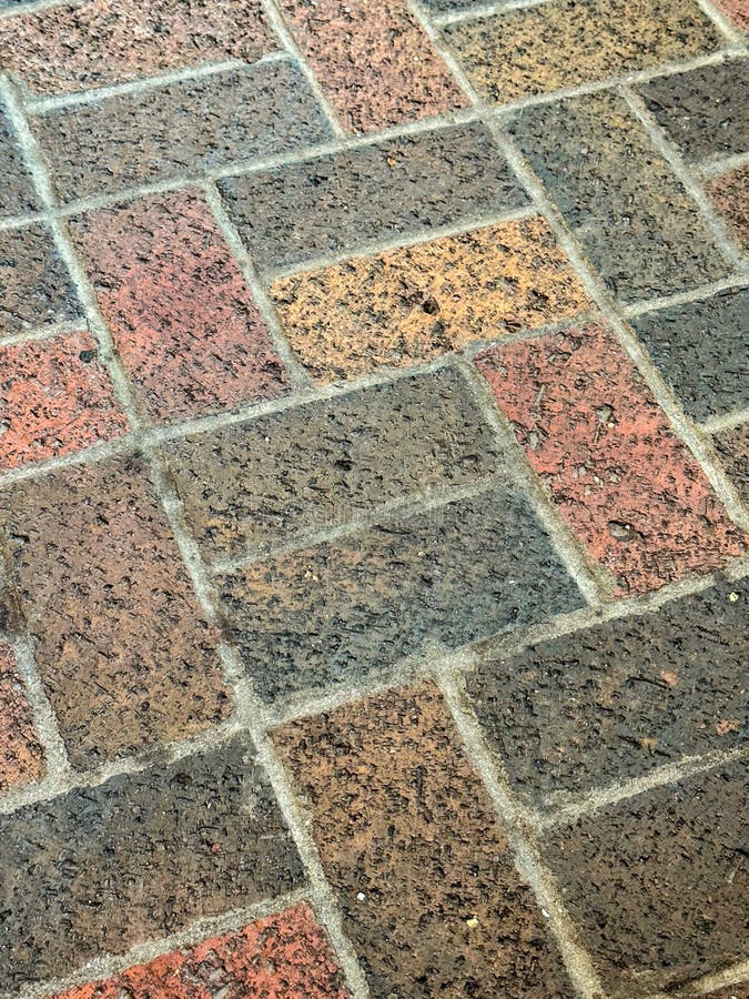 Colorful Concrete Bricks in Unique Pattern on Ground Stock Image ...