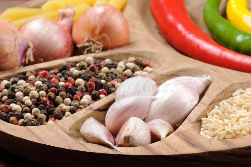 Colorful condiments stock photo. Image of garlic, natural - 20491296