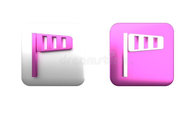 Colorful Cone Meteorology Windsock Wind Vane Icon Isolated on White ...