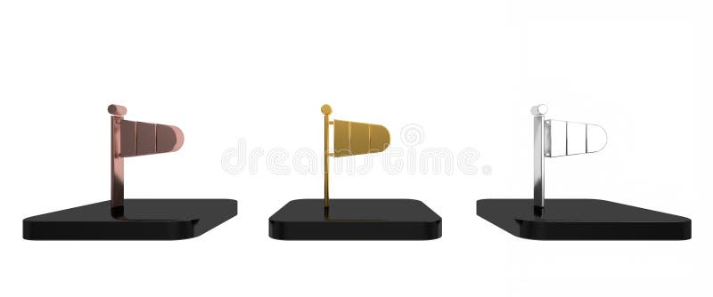 Colorful Cone Meteorology Windsock Wind Vane Icon Isolated on White ...