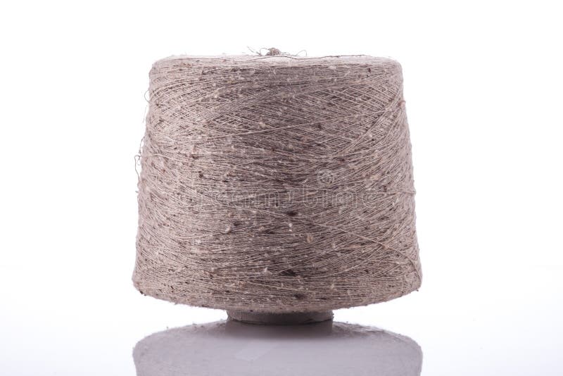 Colorful Cone of Silk on White Background Stock Image - Image of thread ...