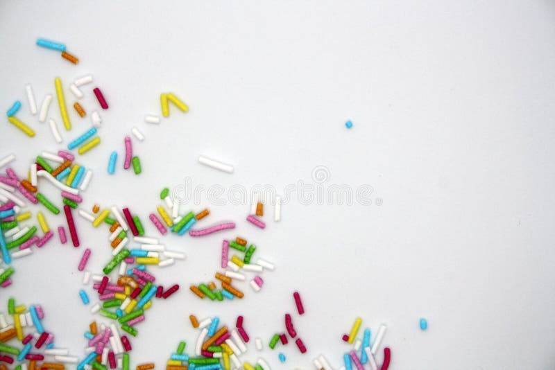 Colorful Confectionery Sprinkles on a White Background Stock Image ...