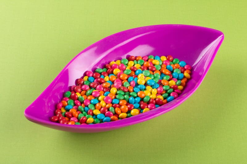 Colorful Confetti Candy in Bowl on the Table Stock Photo - Image of ...