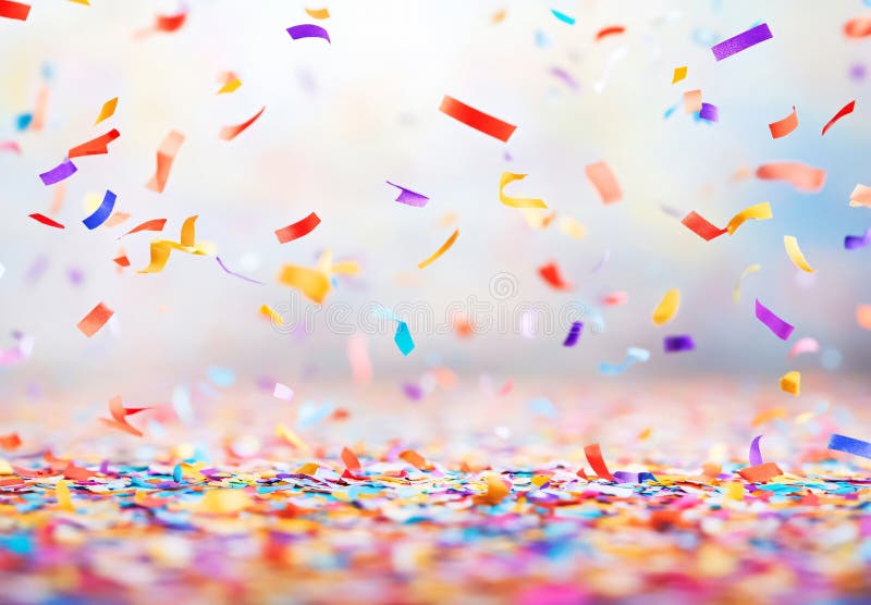 Colorful Confetti Celebration Background Falling High Quality Image ...