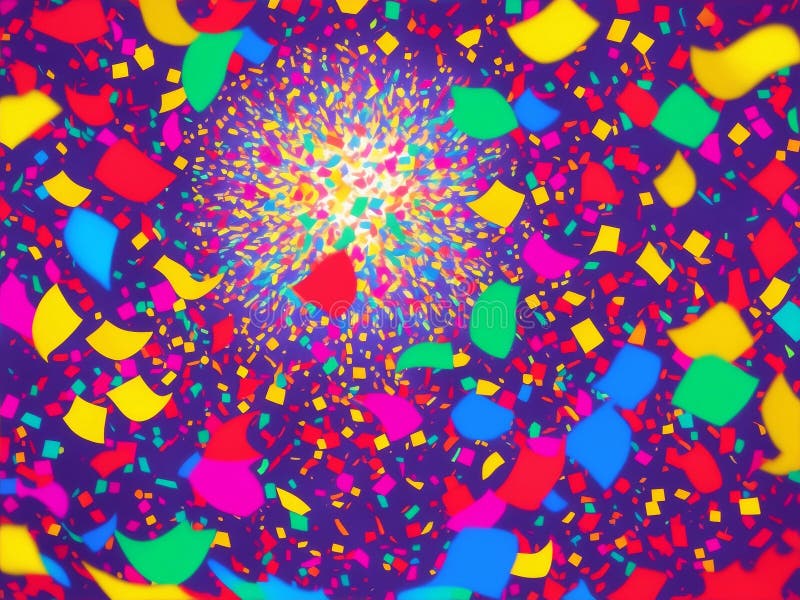 Colorful Confetti for Celebration Design, Generative AI Illustration ...