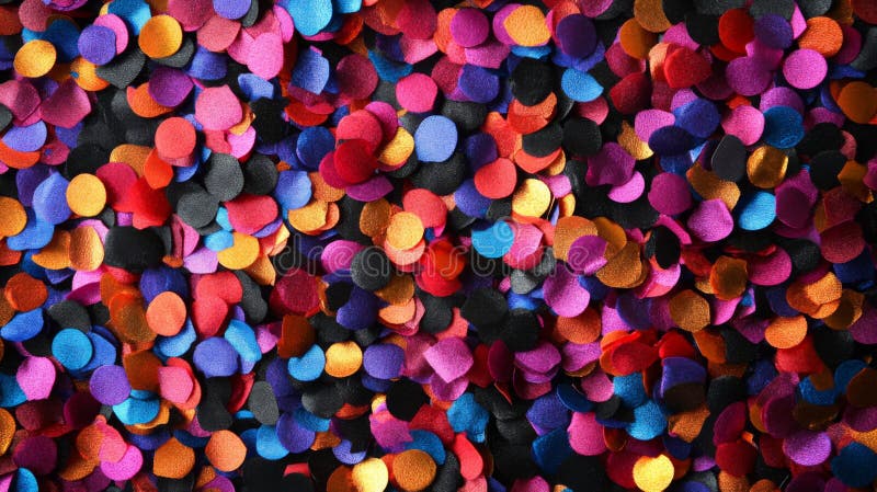 Colorful Confetti Circles Scattered Background Stock Illustration ...