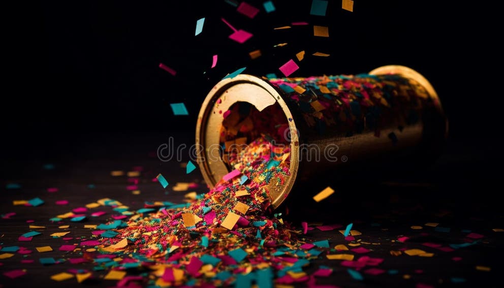 Colorful Confetti Exploding in Celebration of a Traditional Festival ...