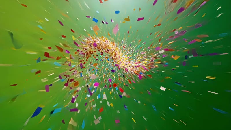 Colorful Confetti Exploding on Green Screen Background Stock Video ...