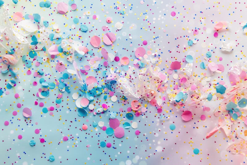 Colorful Confetti Exploding on Pastel Background, Ideal for Joyful ...