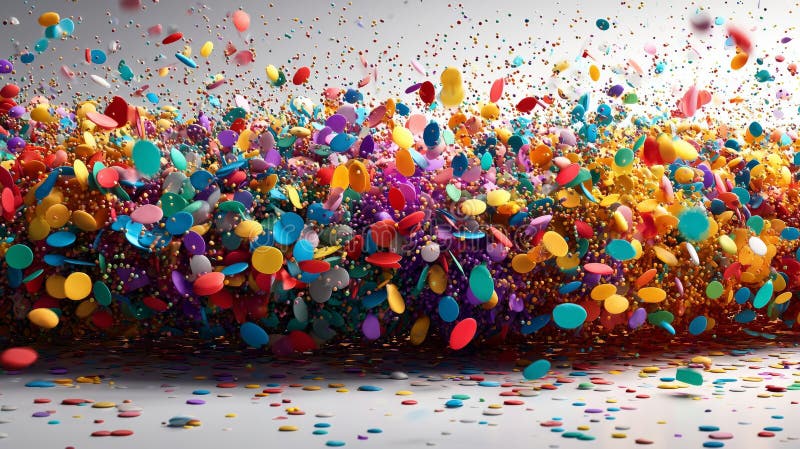 Colorful Confetti Explosion Stock Illustration - Illustration of ...