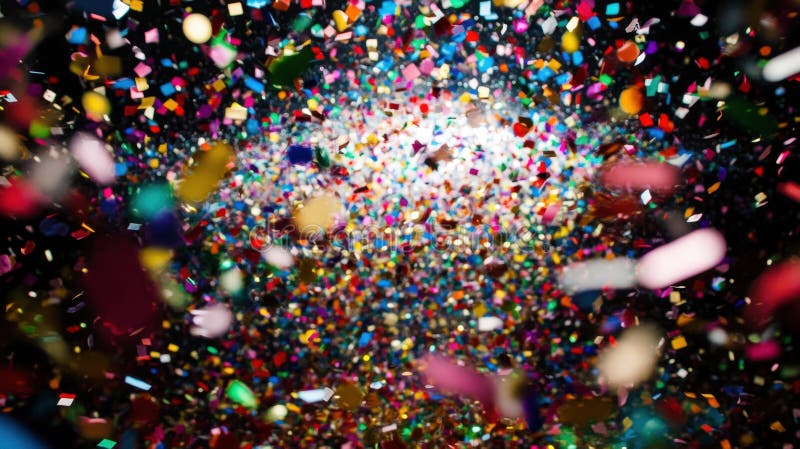 Colorful Confetti Explosion Celebrating Festive Event Stock Photo ...